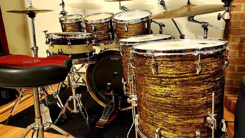 Pearl Vision Gold Strata Drumset | Reverb