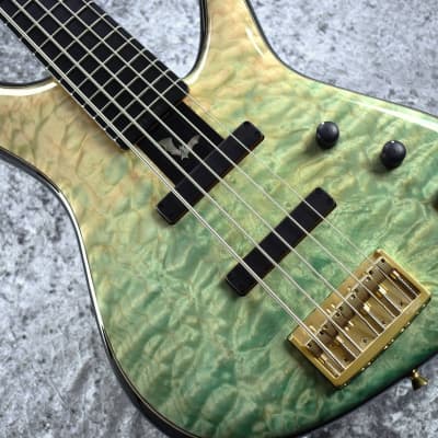 Sugi NB5E EM-EX/F-Maho 2P Gold Fish Inlay - Green Gradation - | Reverb