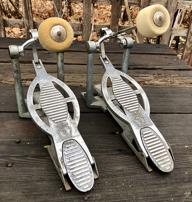 PAIR of Vintage WFL Ludwig Speed King Pedals Complete | Reverb
