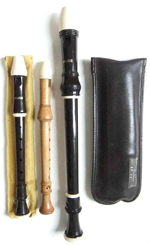 Vintage Recorders - Plastic Aulos and Wooden Schott's, | Reverb