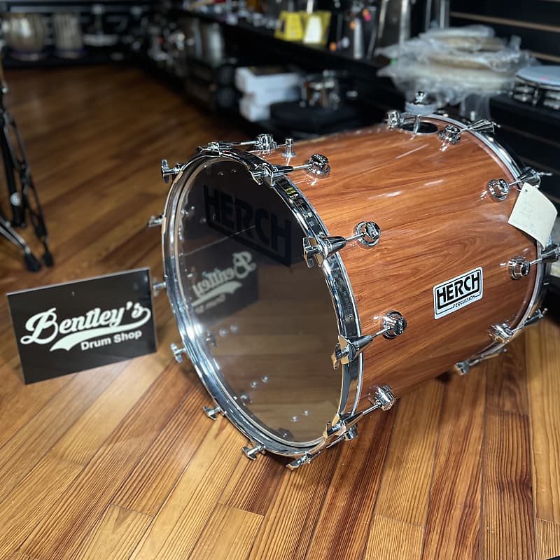Herch Percussion 20x22" Tambora Bass Drum in Mahagony Gloss | Reverb