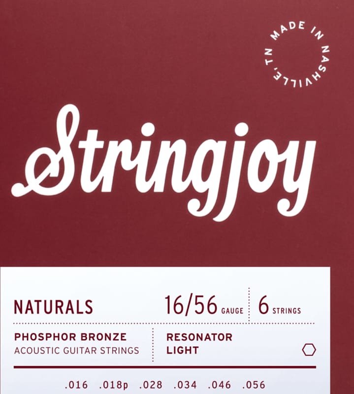 Stringjoy NB1656 Naturals Light Phosphor Bronze Resonator | Reverb