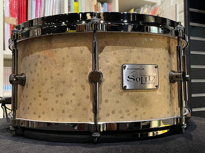 Canopus SMB2-1465 / Patina Solid Brass Snare Drum | Reverb Canada