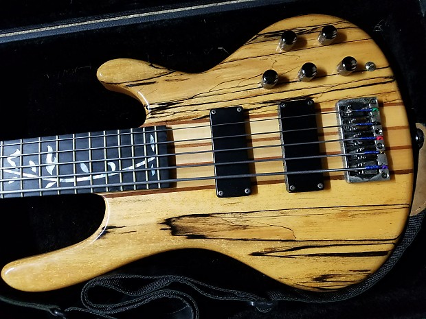 Raven West Guitar 5-string Bass, Spalted Maple/Walnut core, | Reverb