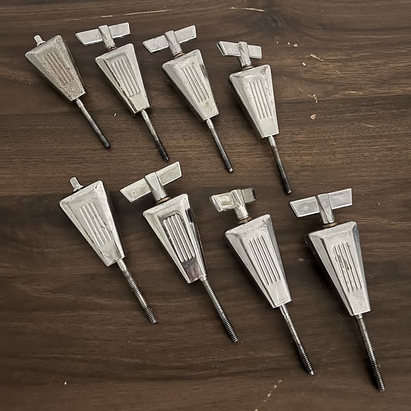 Set of 8 - Vintage Tama Rockstar Bass Drum T-Rods & Claws - 2 | Reverb