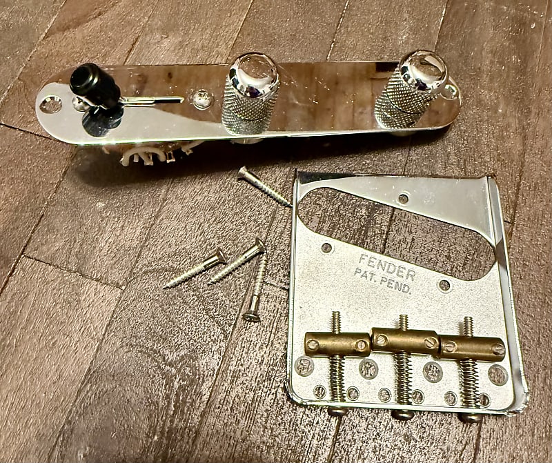 Fender Blackguard Telecaster Loaded Control Plate and Bridge | Reverb
