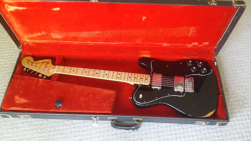 Fender Telecaster Deluxe With Factory Tremelo 1974 Black | Reverb