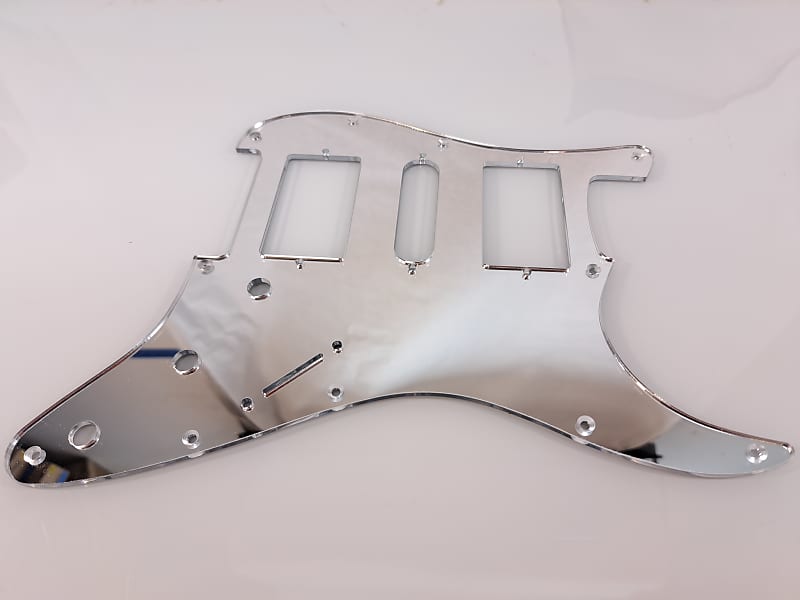 Chrome Silver Mirror Acrylic HSH pickguard Fits Fender Strat | Reverb