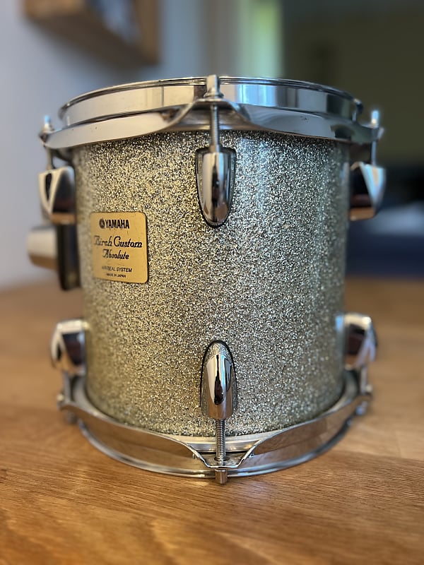 Tom 8" Yamaha Birch Custom Absolute Silver Sparkle | Reverb
