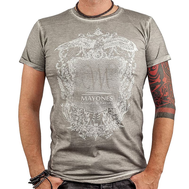 Mayones Guitars and Basses Clash T-Shirt, Grey, XXL | Reverb
