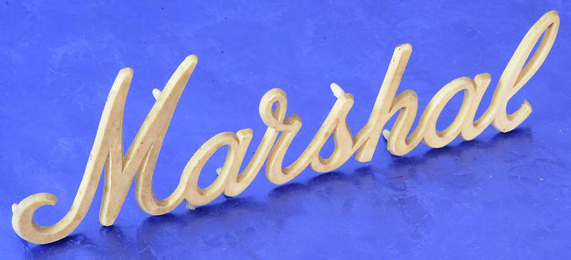 Original '60s-'70s 'Medium' White "Marshal" Marshall Logo | Reverb