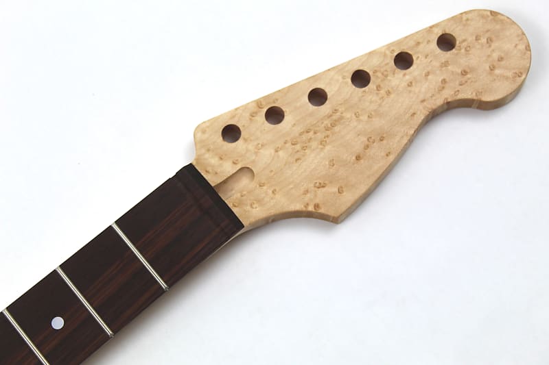 Monterillo Rosewood on 3a Birdseye Maple S-Style Custom | Reverb