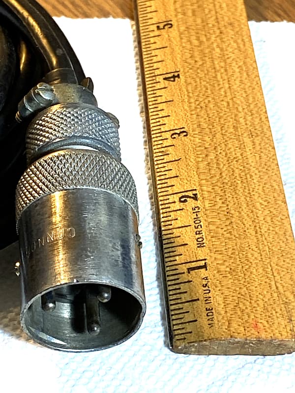Rare vintage CANNON connector MALE Type P3 (3 pin) w/7 feet | Reverb