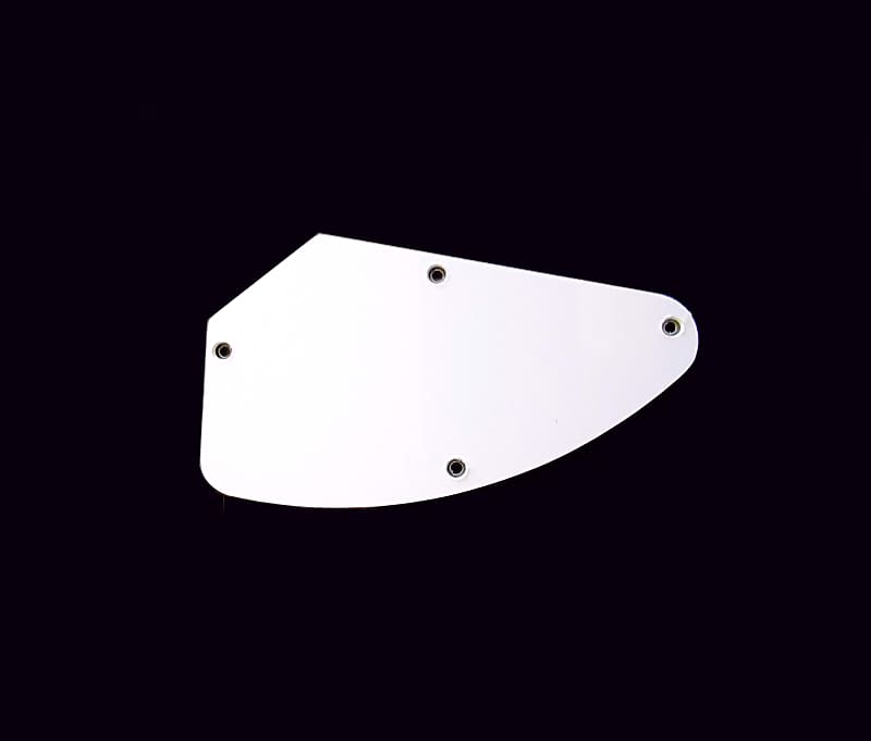 White Black White Electronics Control Cavity Cover | Reverb