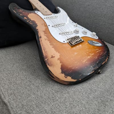 Partscaster Strat 2023 - Relic Sunburst | Reverb