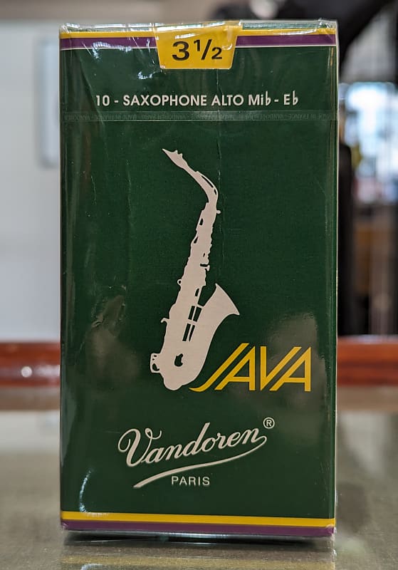 Vandoren JAVA SR2635 Alto Saxophone Reeds, Strength 3.5 - 10 | Reverb