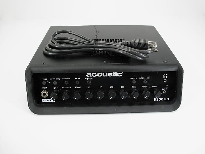 Acoustic B300HD 300W Compact Amp Bass Guitar Head Amplifier | Reverb