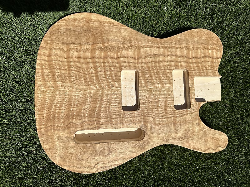 Shc - Telecaster style - figured red oak and p90 - light and | Reverb