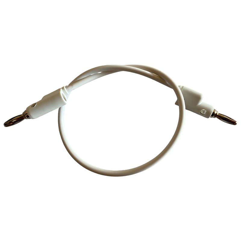 Noisebug - Soft-Touch Banana Cables 30cm ( White ) | Reverb