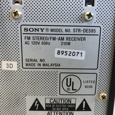 Sony STR-DE595 Receiver 5.1 Channel Surround Sound AV Vintage | Reverb