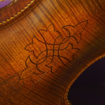 1890s Unmarked German Fancy Inlaid Rope-Bound 4/4 Violin | Reverb