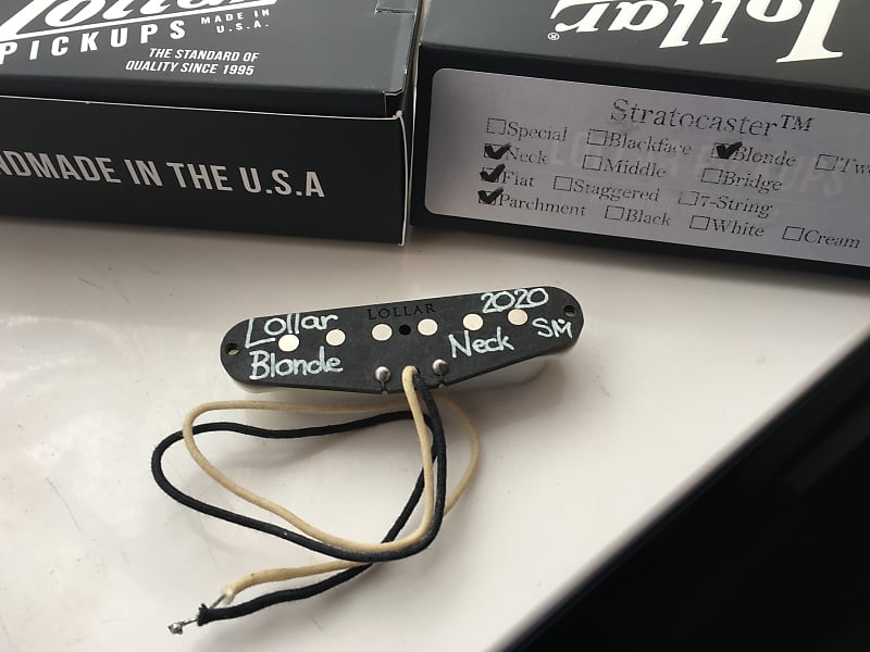 Jason Lollar Vintage Blonde Stratocaster neck pickup strat | Reverb UK