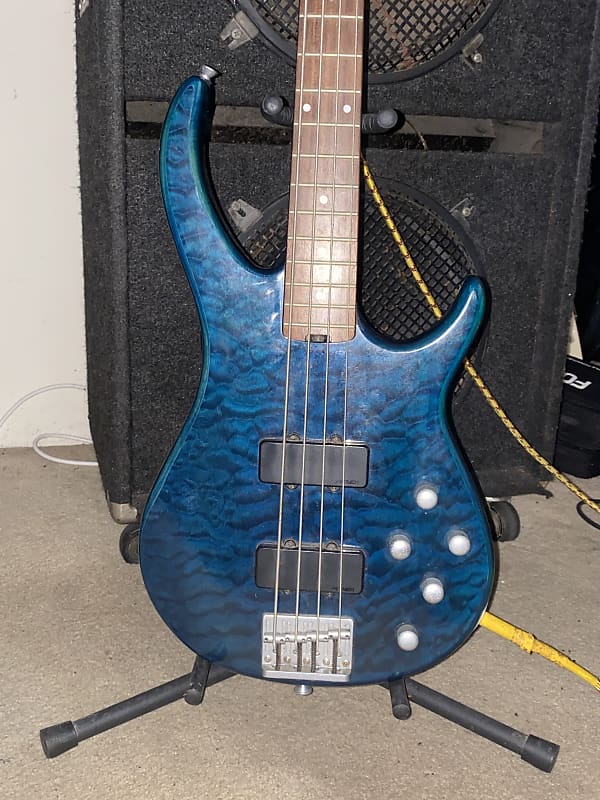 Peavey Fury IV BASS - string-through body - Quilted Blue | Reverb