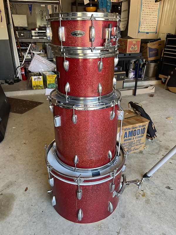 Vintage Kingston U.S. Mercury “Pro” Shells - Red Sparkle | Reverb