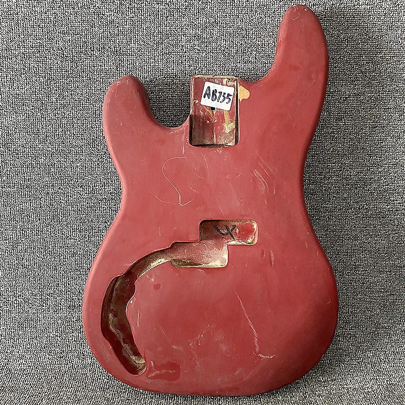 Red Left Handed 4 String Precision Bass Style Body | Reverb UK