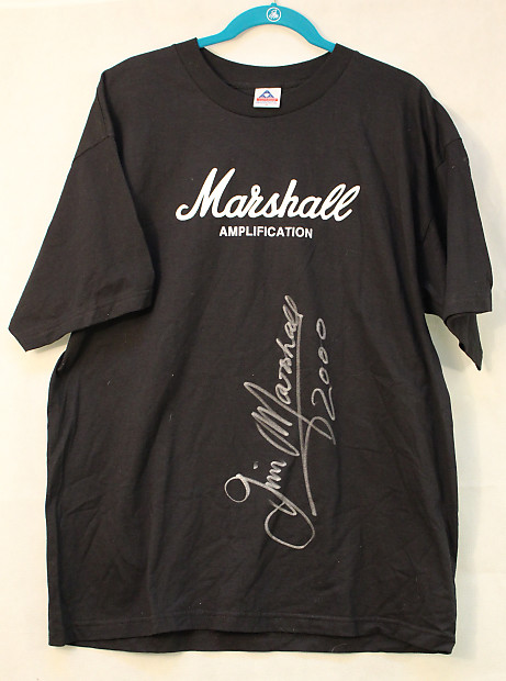 Marshall Amplification T-Shirt SIGNED by Jim Marshall 2000 | Reverb
