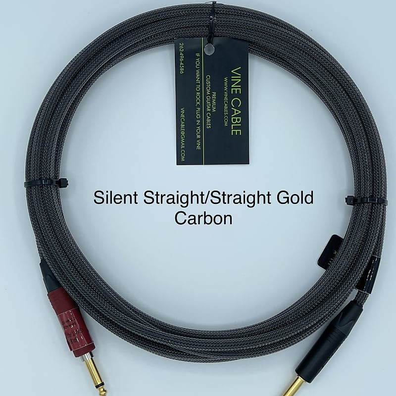 Vine Cable 12 Feet Silent Straight/Straight Gold - Carbon | Reverb