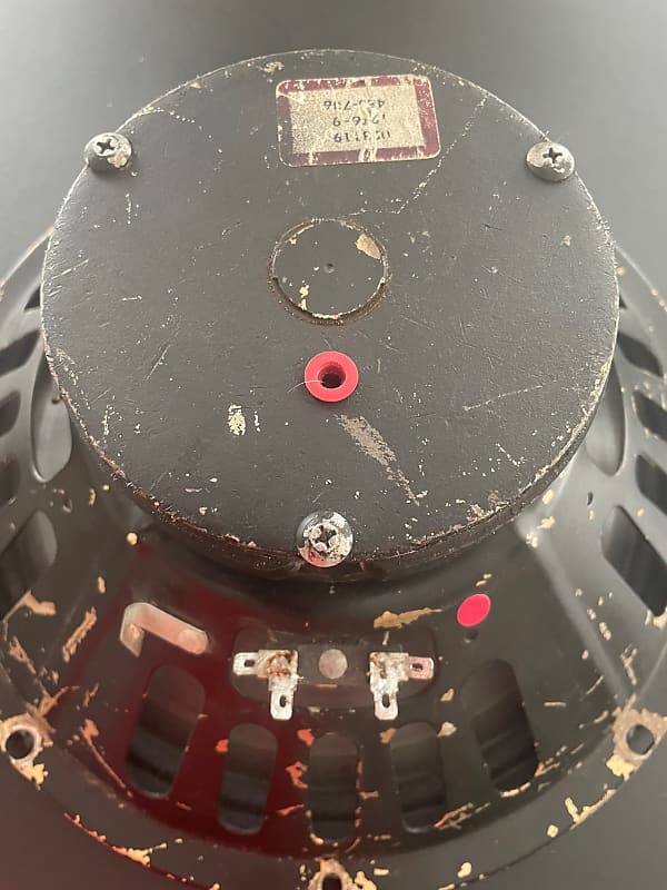 Oxford 12 inch 8 ohm 12T6-9 Red Plug 1960s | Reverb