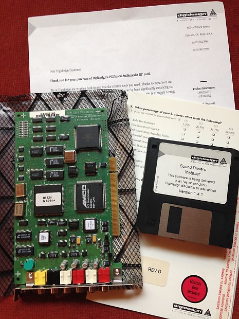 Digidesign Audiomedia III Vintage Pro Tools Card | Reverb