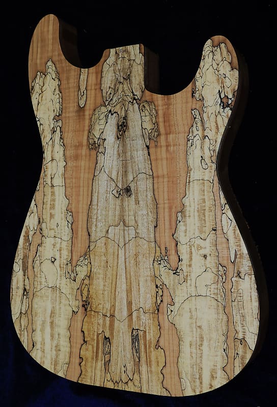 *BLANK* Mahogany/ Flamed Spalted Maple Stratocaster Style | Reverb