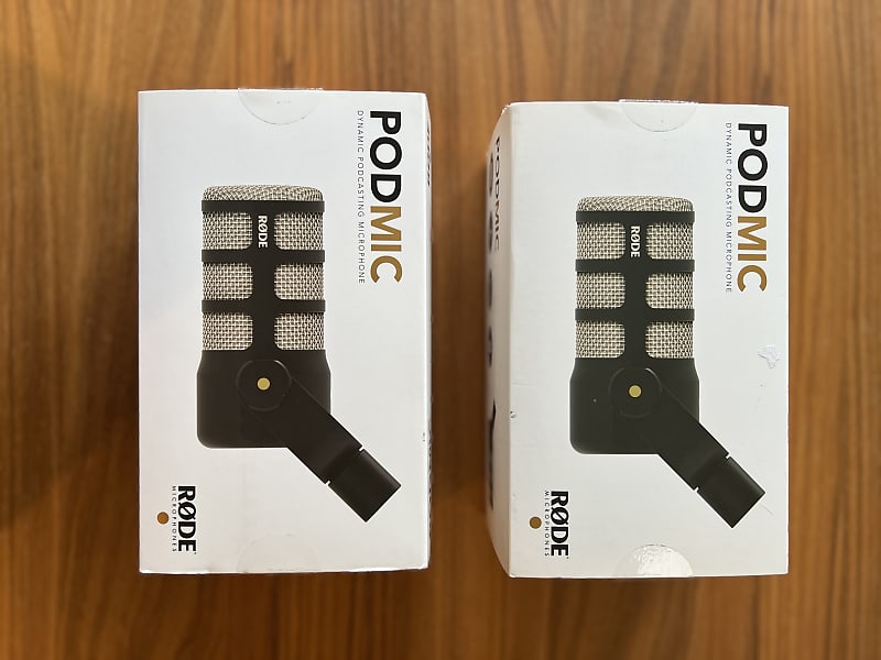 Two RODE PodMic Cardioid Dynamic Podcasting Microphones (Pair | Reverb
