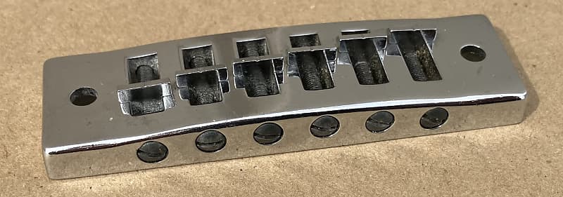 Gibson- Harmonica bridge, chrome, 1970's | Reverb