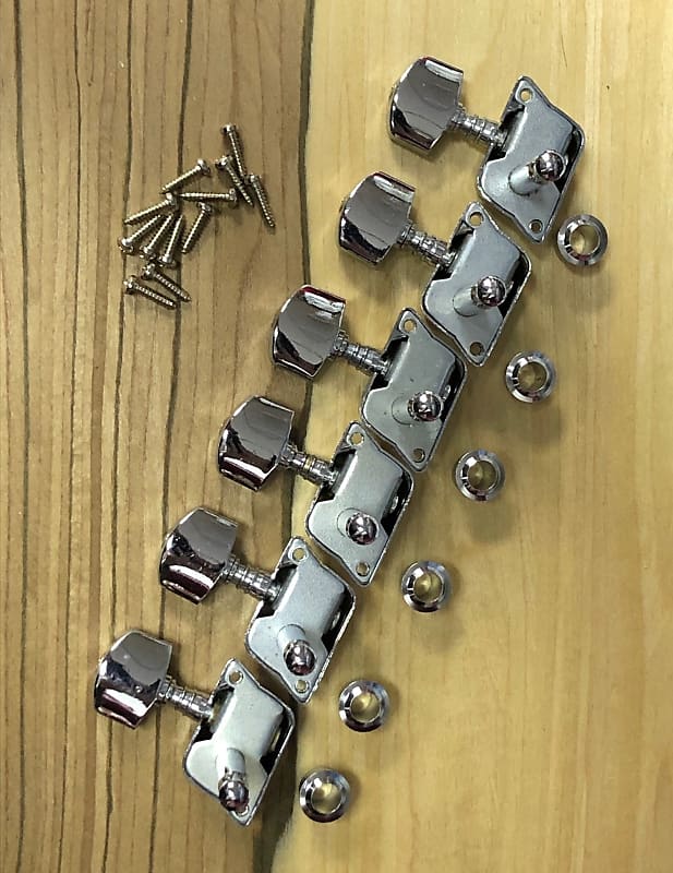 6 In Line Electric Guitar Machine Heads - Chrome | Reverb