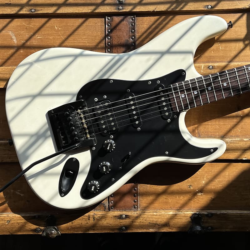 (17538) J.B. Player Neck Through Super Strat HSS - White | Reverb