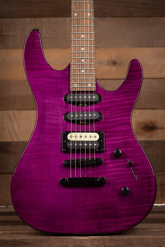 Kramer Striker HSS, Stop TP, Figured Transparent Purple - | Reverb
