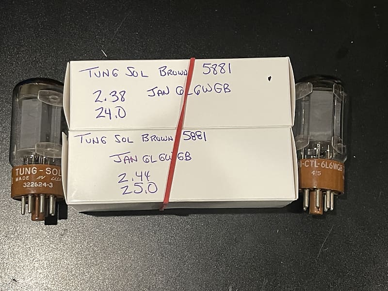 TUNG SOL 5881 Brown Base - MATCHED PAIR: VINTAGE | Reverb