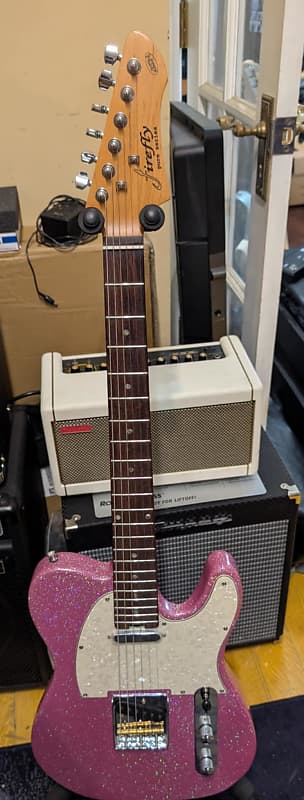 Firefly FFTL Tele style Electric Guitar - Pink Sparkle | Reverb