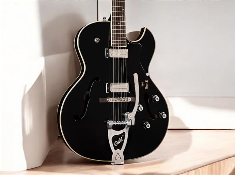 Guild Starfire III w/Guild Vibrato Tailpiece Black | Reverb