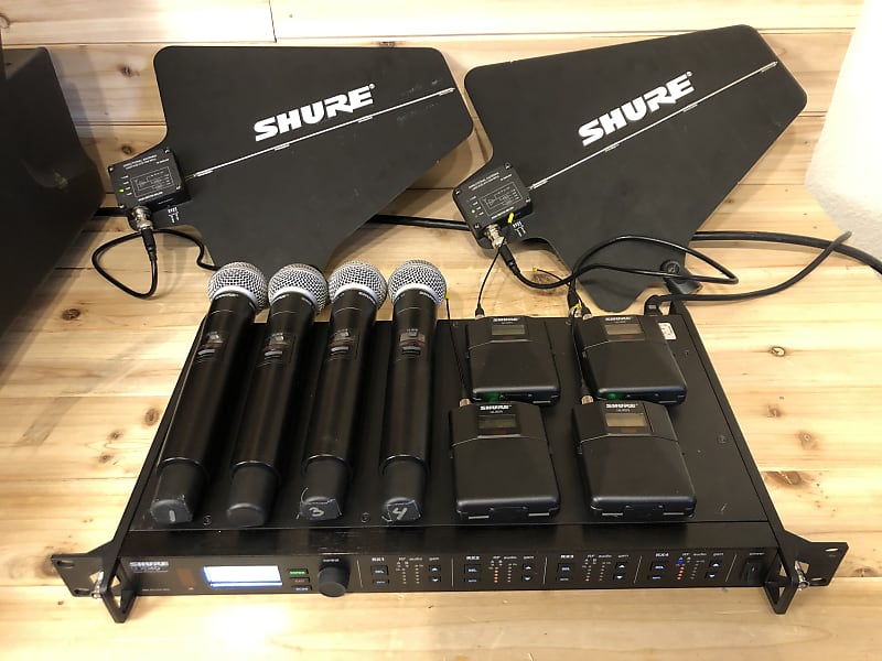 Shure ULXD4Q quad wireless receiver w 4x ULXD1, 4x ULXD2 & 2x | Reverb