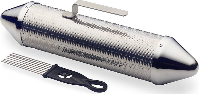 15" metal guiro shaker, with scraper | Reverb