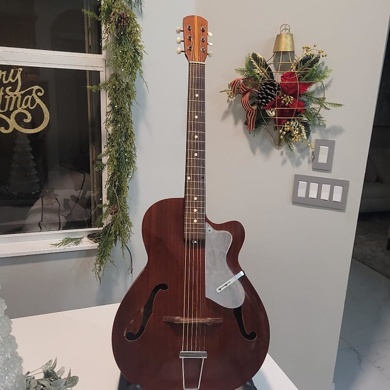 Eko acoustic vintage semi Hollow Guitar w/case made in Italy | Reverb