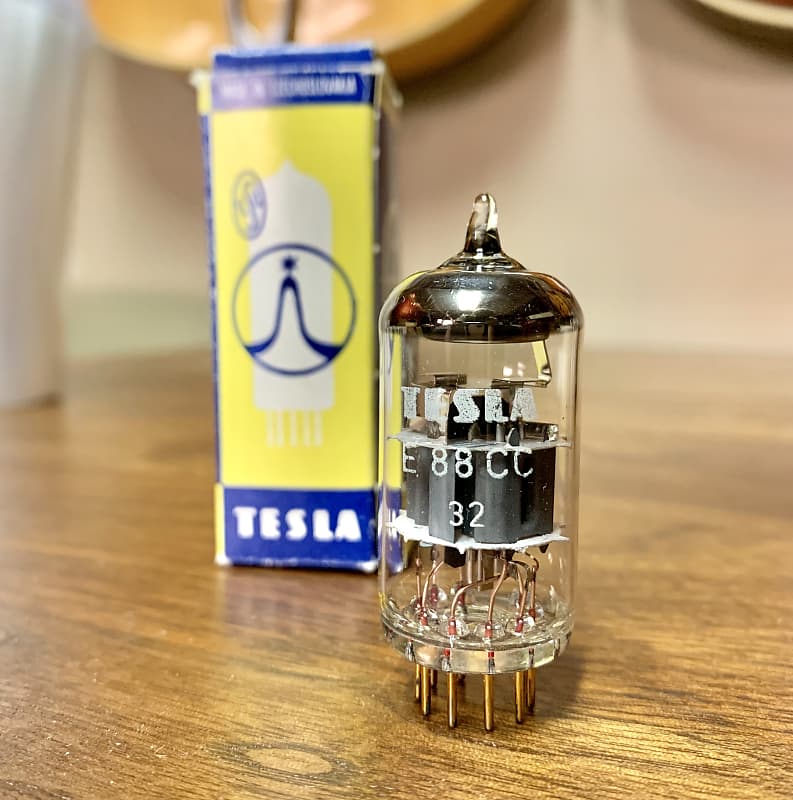 Tesla E88cc 1960 Gold pin phono 6922 valve tube original | Reverb