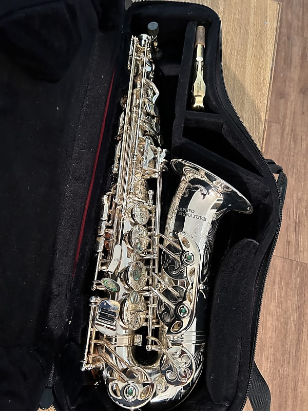 Orpheo Signature series silver alto saxophone with case great | Reverb