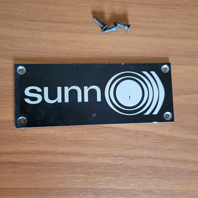 1967 Sunn Amplifier/Cabinet Badge Logo Aluminum | Reverb