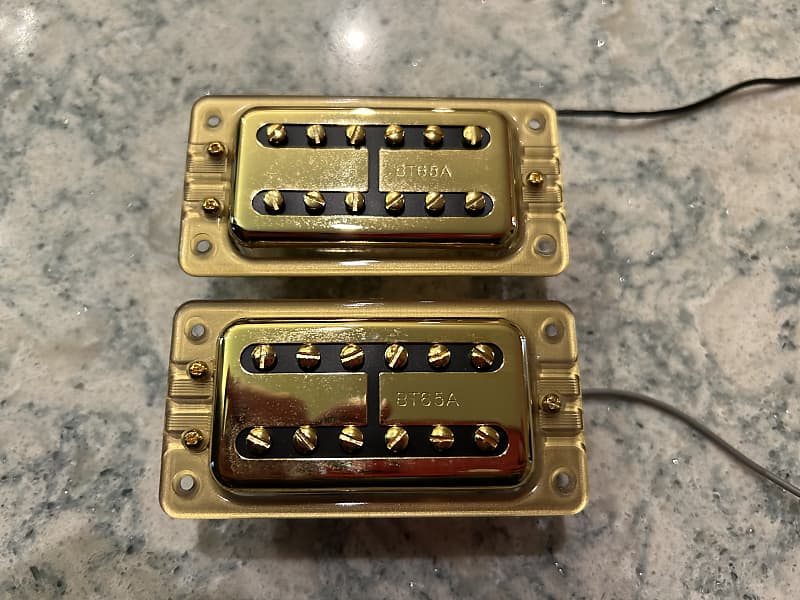 Gretsch Tim Shaw Broad’Tron BT65A pickups - Gold | Reverb