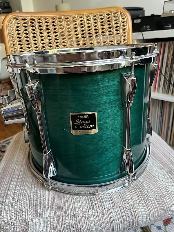 1990s Yamaha Stage Custom 12x10 Rack Tom Turquoise Lacquer | Reverb